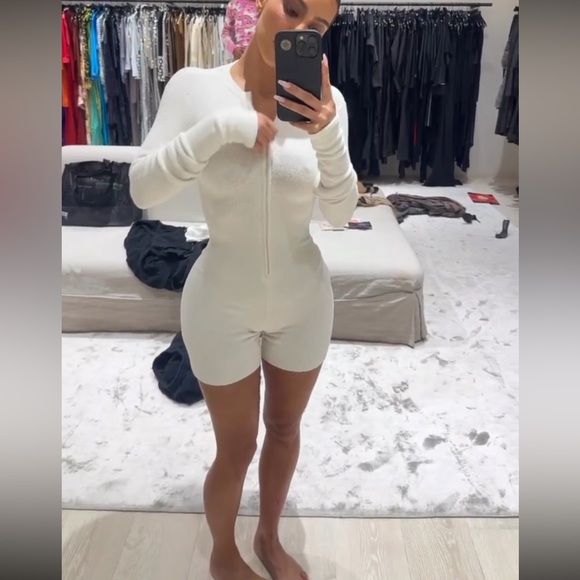 SKIMS | Pants & Jumpsuits | Skims Nwt Rare Light Cozy Onesie Color Mint ...